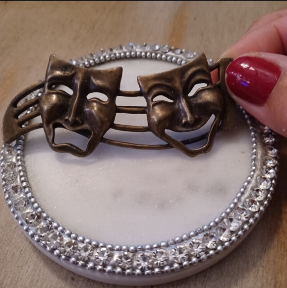 Jewelry | Vintage Tragedycomedy Masks Brooch | Poshmark
